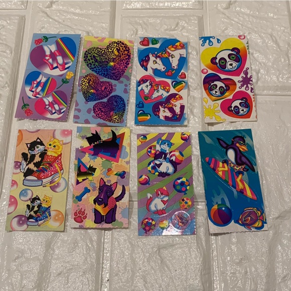 Lisa Frank | Other | Vintage Lisa Frank Sticker Sheets Lot 8 Sheets ...
